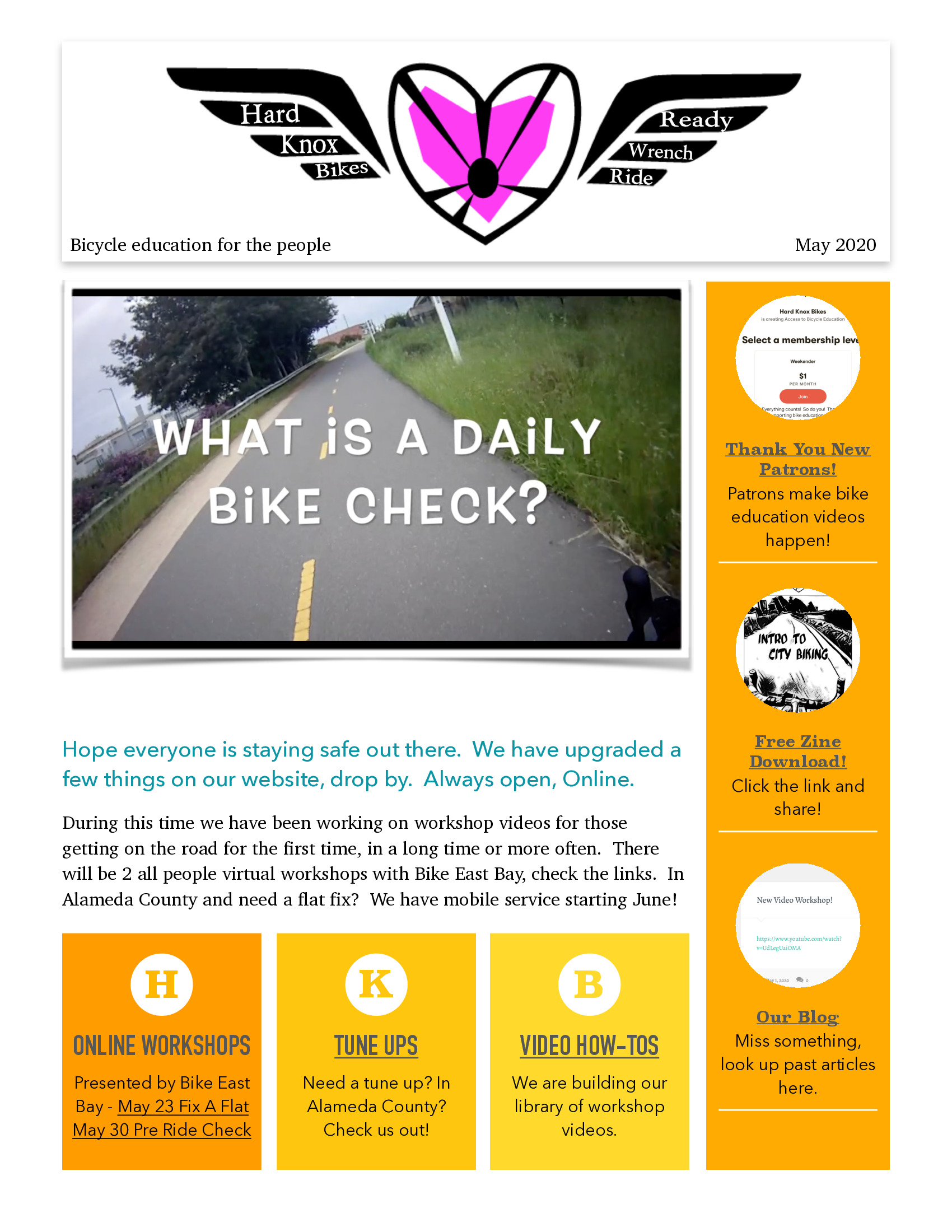 Stay Safe, Stay Riding – for Bike Month! – Hard Knox Bikes